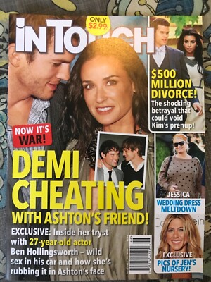 In Touch Weekly magazine November 14,2011 Demi cheating with Ashton’s ...