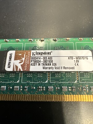 KINGSTON 1GB PC2-3200 DDR2-400 REGISTER 9930414-003.A00 | eBay