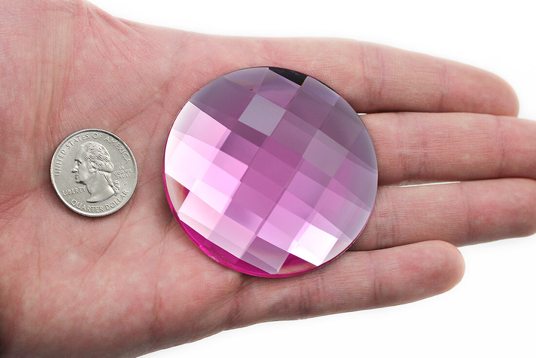 Giant Rhinestones 2-3/8" (60mm) Flat Back - 2 Pieces | eBay