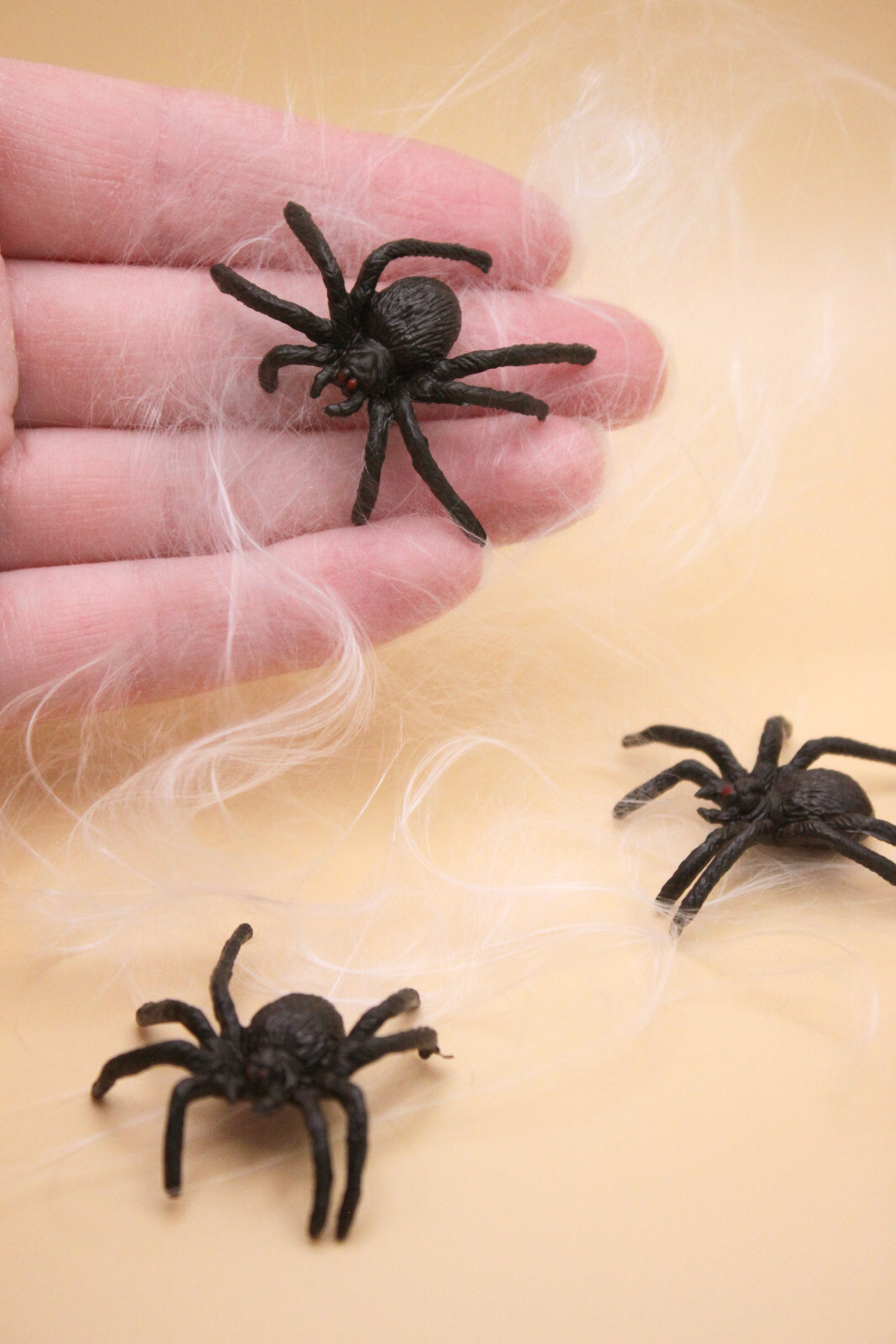 Rubber Spiders 3 Pk Realistic Miniature Fake Bugs for Dollhouse ...