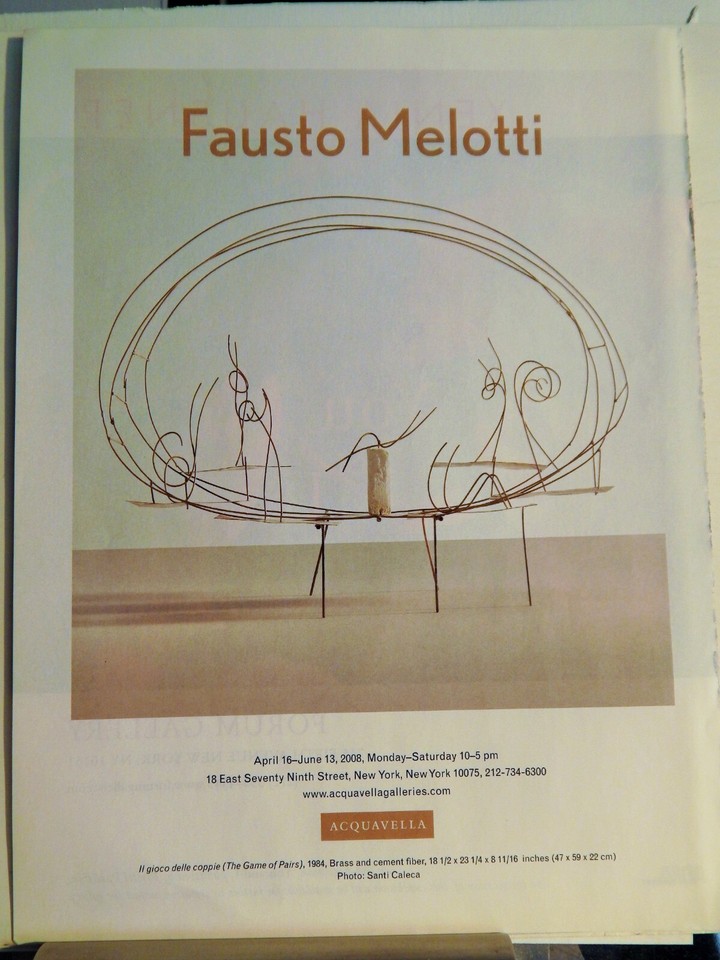 XENIA HAUSNER / FAUSTO MELOTTI ART PIECES ORIG VTG 2008 ADVERTISEMENT, | eBay