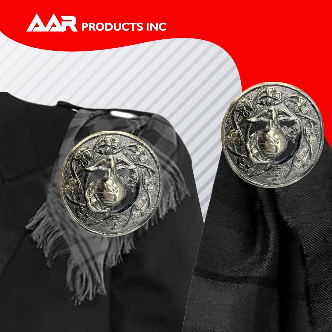 Scottish Fly Plaid Brooch Kilt Highland Brooches Pin US Marine Piper ...