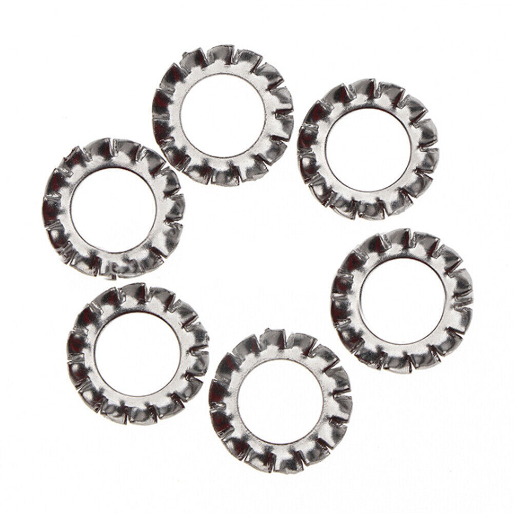 300Pcs Stainless Steel External Serrated Shake-proof Washers Lock ...