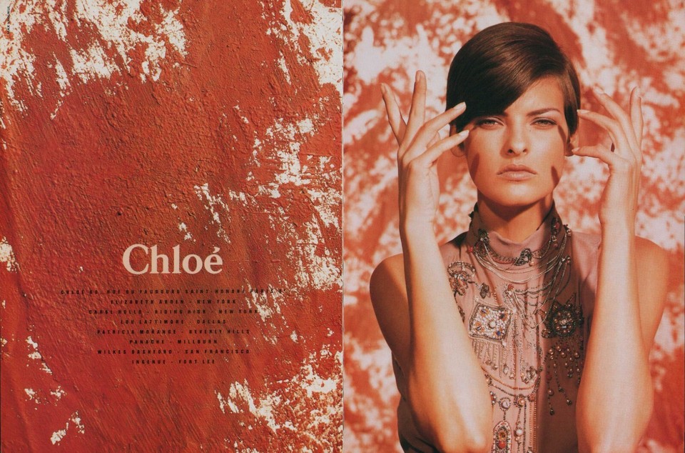 Chloe Linda Evangelista Magazine Print Ad Advert BY Max Vadukul Fashion ...