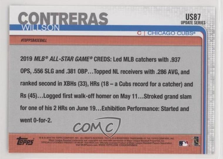 2019 Topps Update All-Star Walgreens Yellow Willson Contreras #US87 | eBay