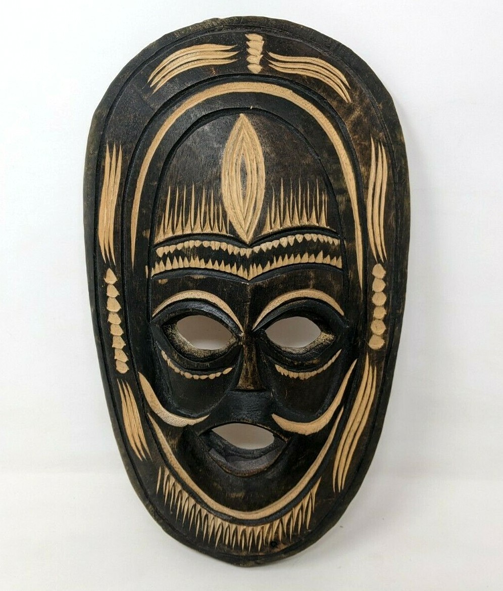 Hand Carved Wood African Tribal Swazi Zulu Wall Hanging Decoration Art ...
