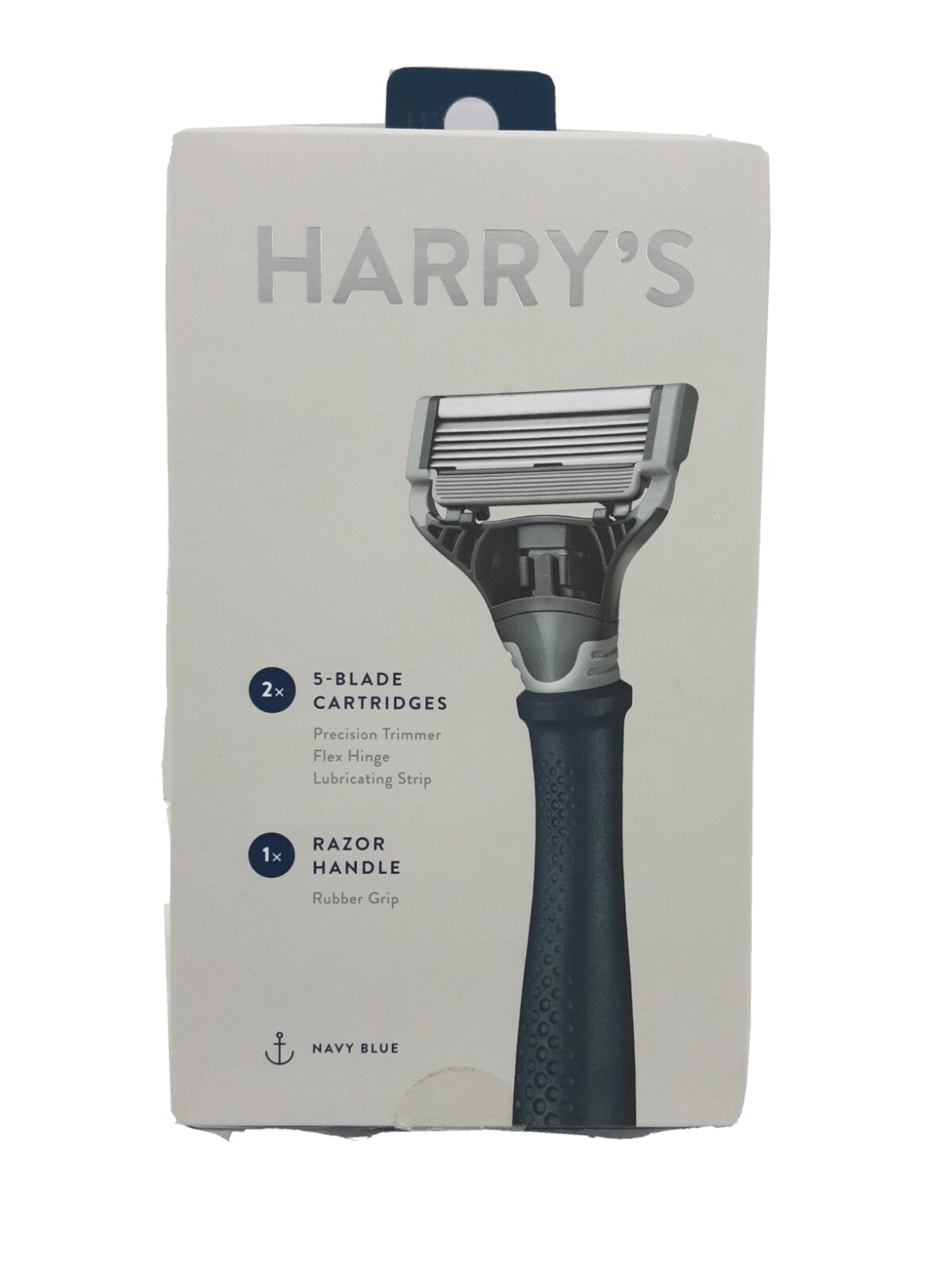 Harry's Razor Handle Navy Blue 2x 5-Blade Cartridges | eBay