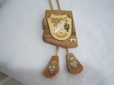 '47 EL ZARIBAH SHRINE ARIZONA BOLO TIE RHINESTONE KOKOPELLI SAGUARO ...