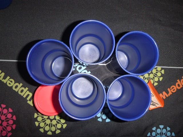 Tupperware Lot of 5 Tabletop 12 oz. Tumblers #2412 NAVY BLUE + 5 ...