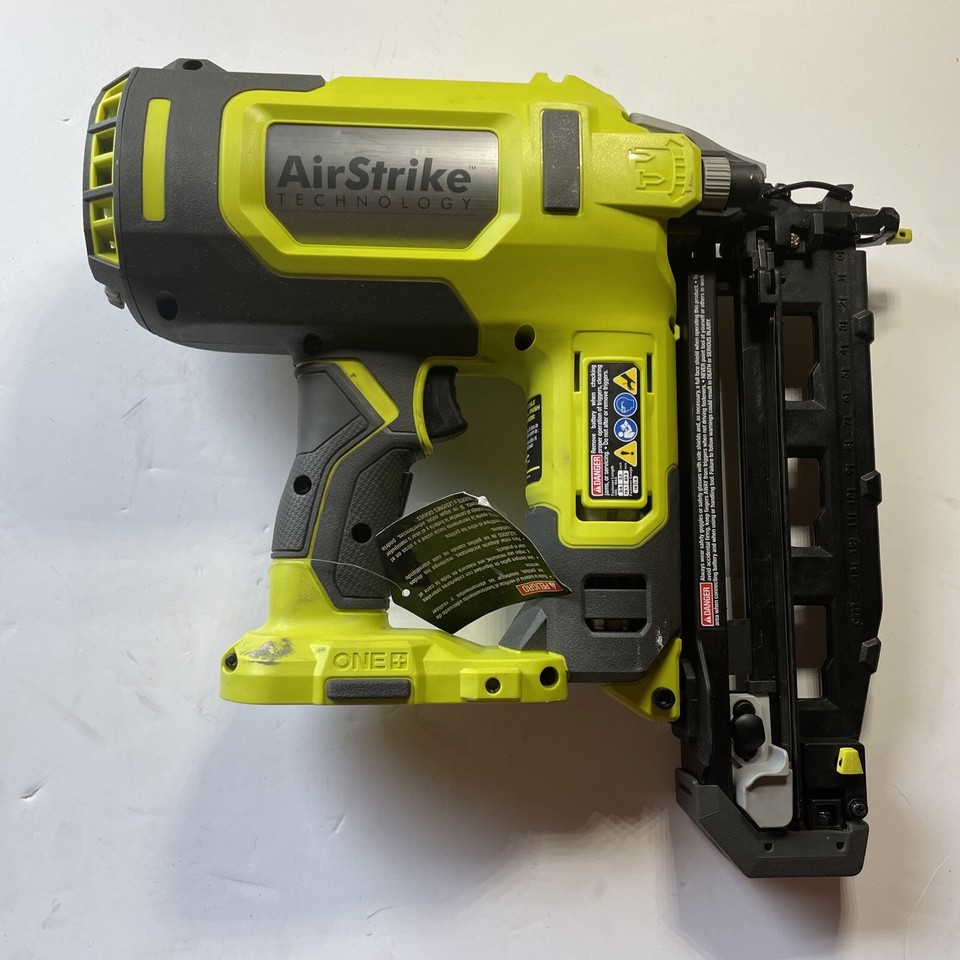 GREAT CONDITION Ryobi Nail Gun P326 AirStrike Cordless Finish Nailer ...