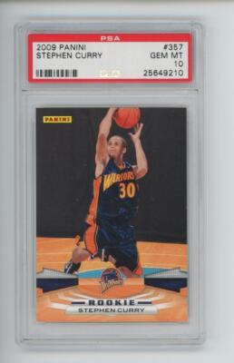 2009-10 Panini #357 Stephen Curry Steph Stef ROOKIE GEM MINT PSA 10 ...