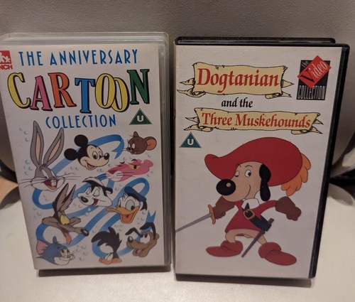 VHS 2 Pack Disney The Anniversary Cartoon Collection & Dogtanian & 3 ...
