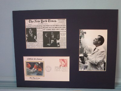 Jonas Salk Defeats Polio & First Day Cover of the stamp honoring his ...