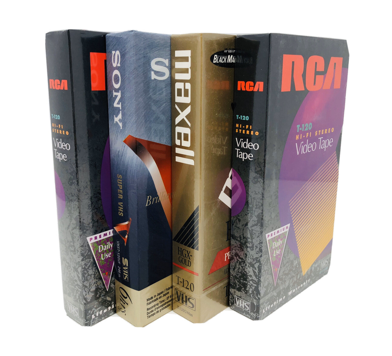 Sealed New VHS Tapes Lot of 4 Sony Maxwell RCA | eBay