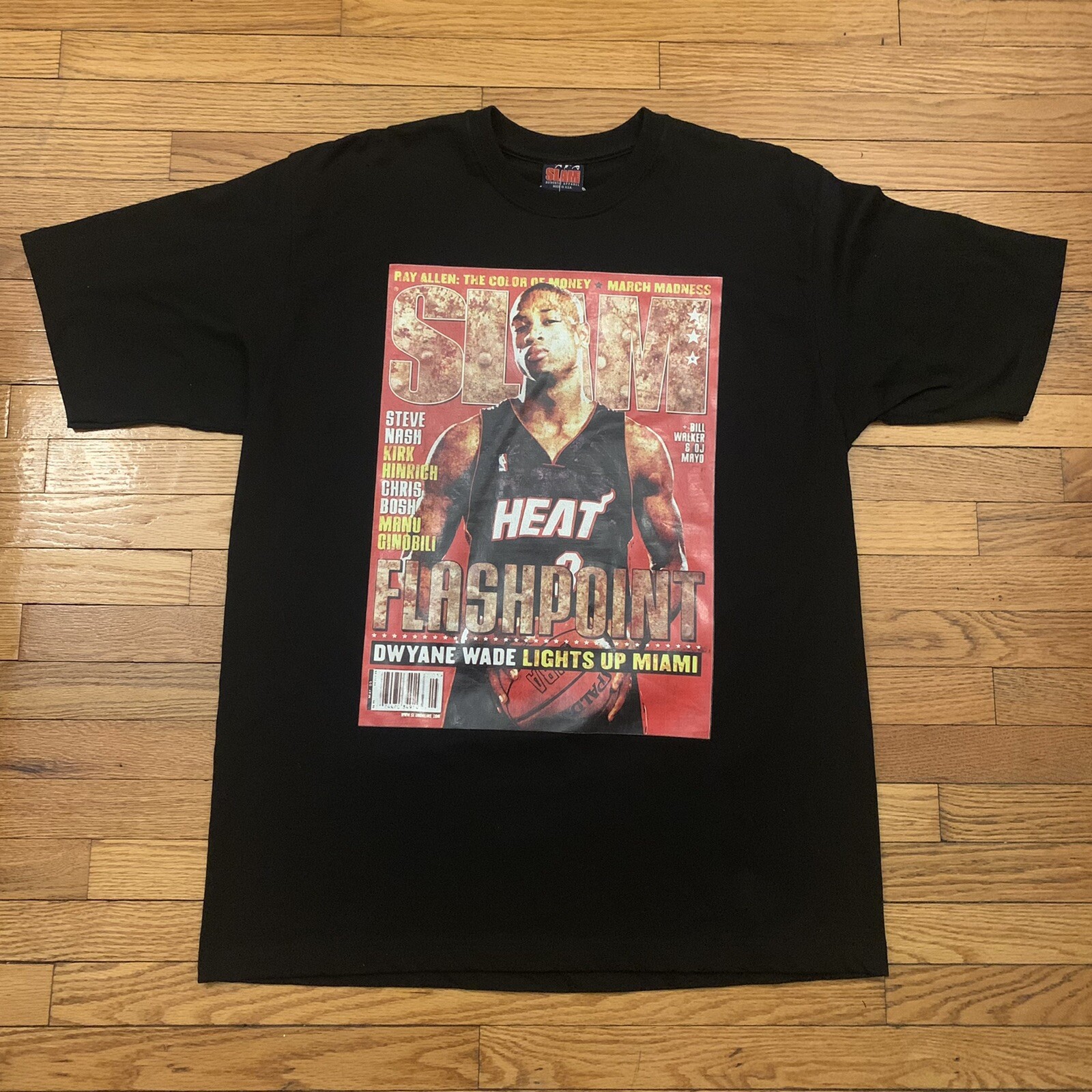 Vintage 2005 Slam Magazine Dwayne Wade Black Tee T-Sh… - Gem