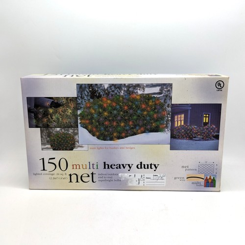 Net Lights 150 Heavy Duty Multi Color Christmas Holiday Indoor Outdoor ...