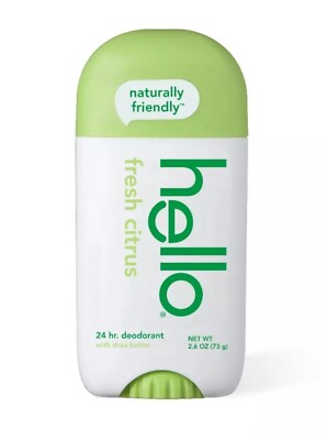HELLO Shea Butter Fresh Citrus Deodorant - 2.6 Oz Each Aluminum Free ...