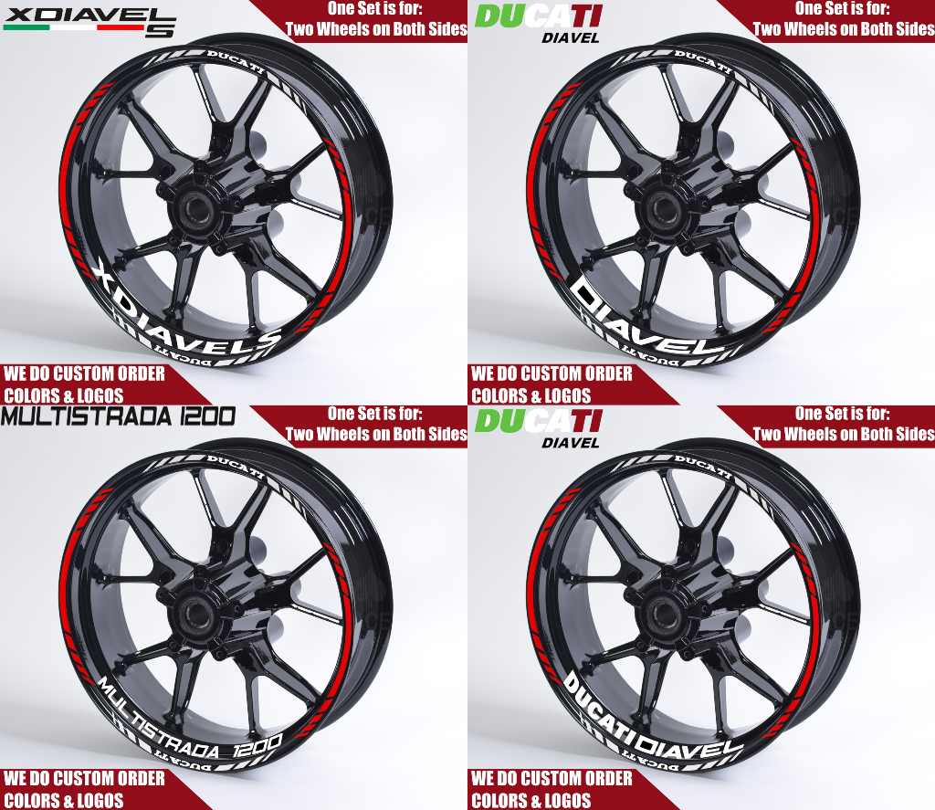 Ducati Hypermotard 939 Wheel Decals Rim Stickers 950 Hypermotard 796 ...