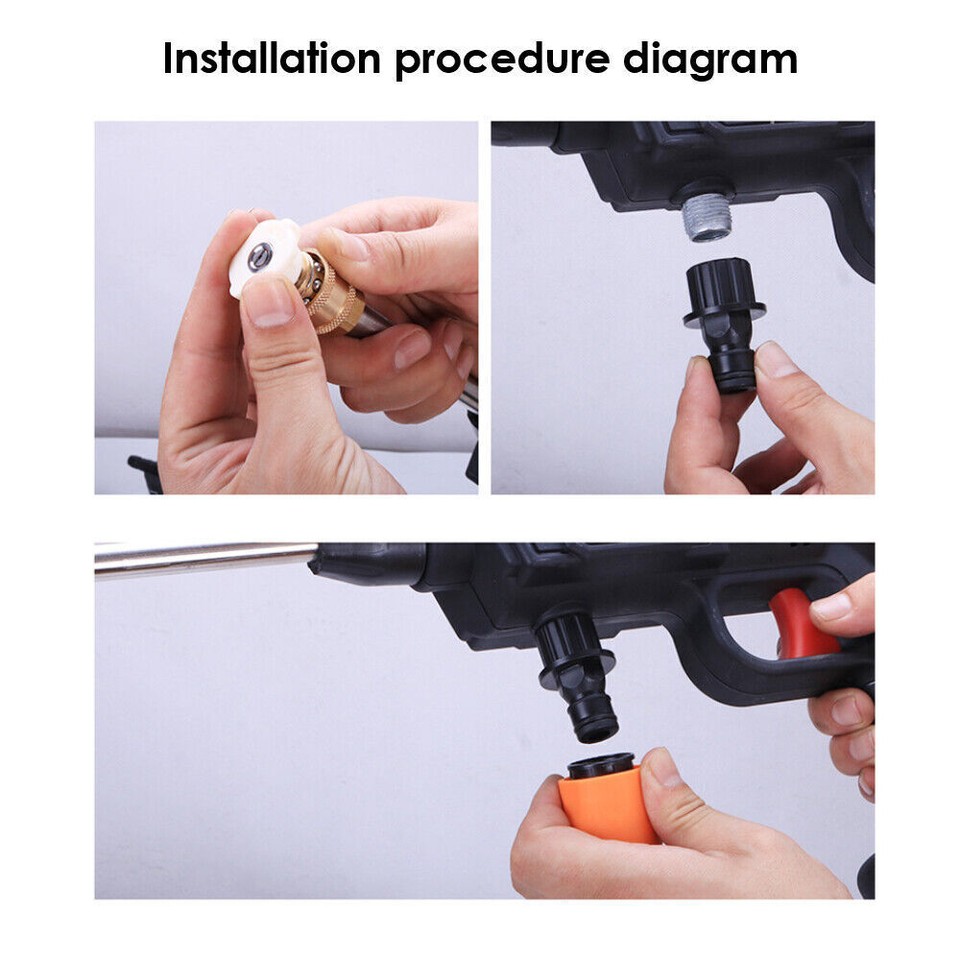 Cordless Electric High Pressure Water Spray Car Gun Portable Washer ...