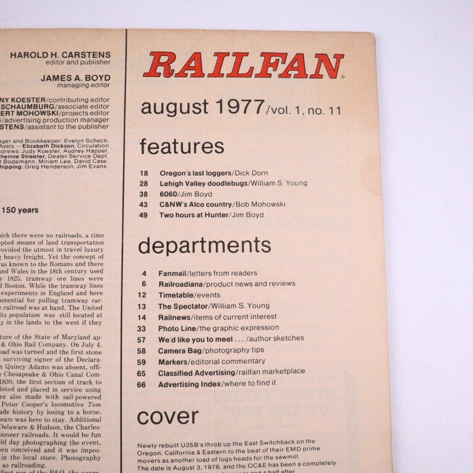 Railfan Magazine August 1977 Newly Rebuilt U-25B Throb Up The East ...