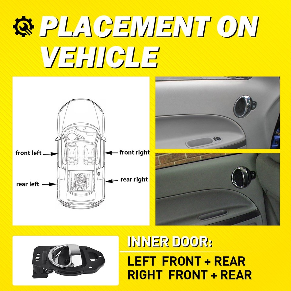 For 2006-2011 Inside HHR Left+Right Door Handle Front or Rear Black ...