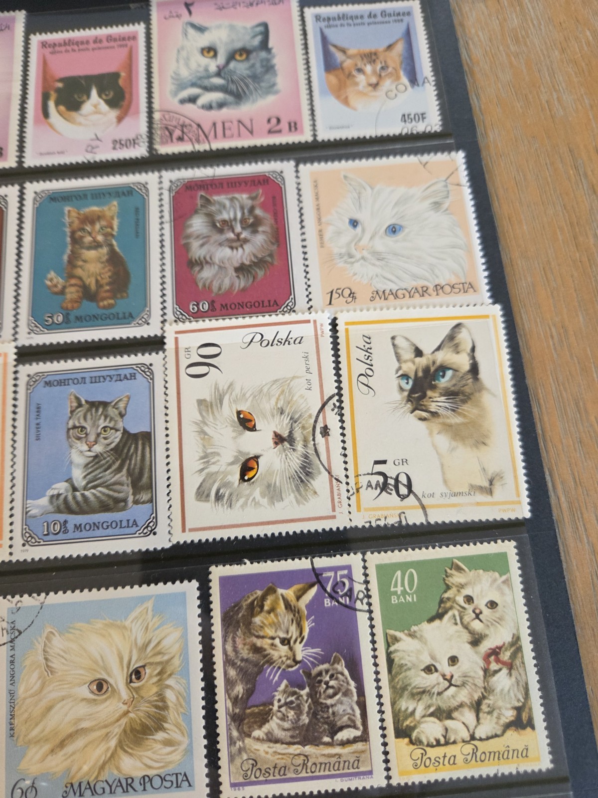 3 Sheets of 69 Assorted Cat and Kitten stamps from various countries | eBay