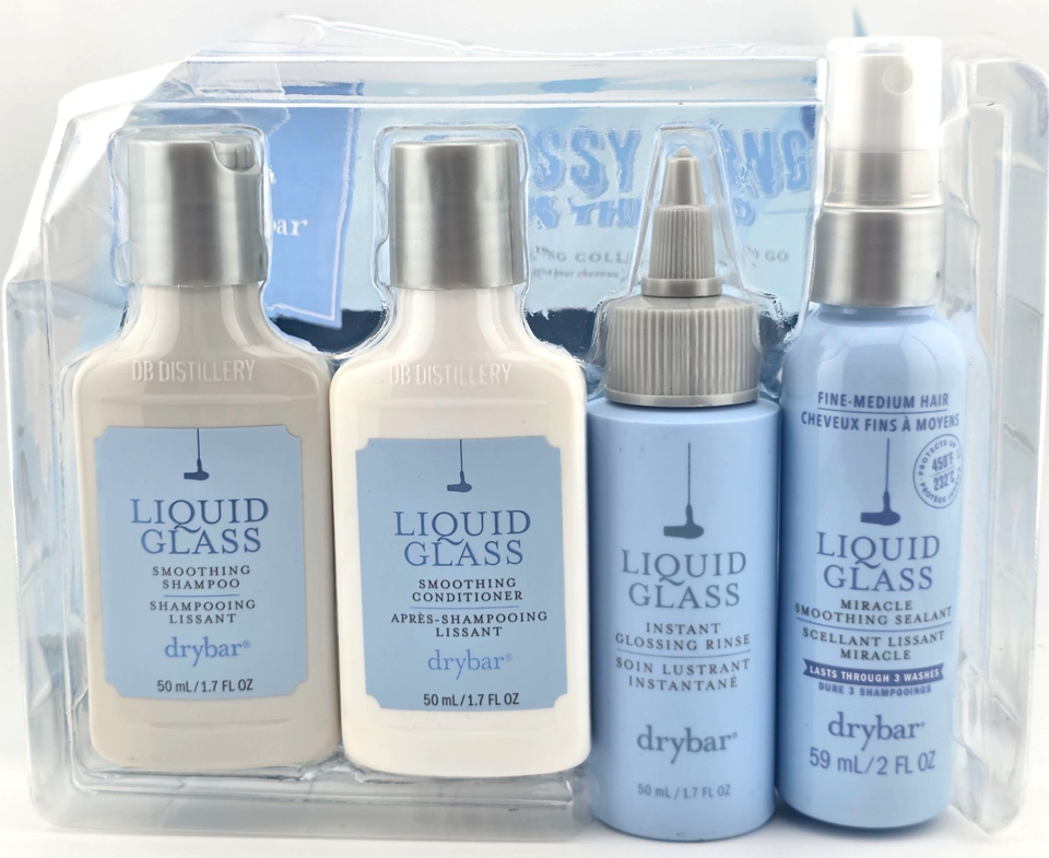 Drybar Glossy Gang On-the-Go Kit Liquid Glass Collection Travel Kit New ...