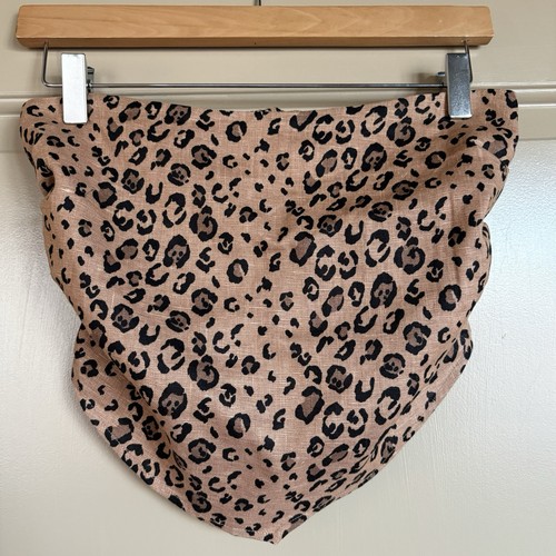 Reformation Dillon Linen Handkerchief Tube Top in Minx Tan Cheetah ...