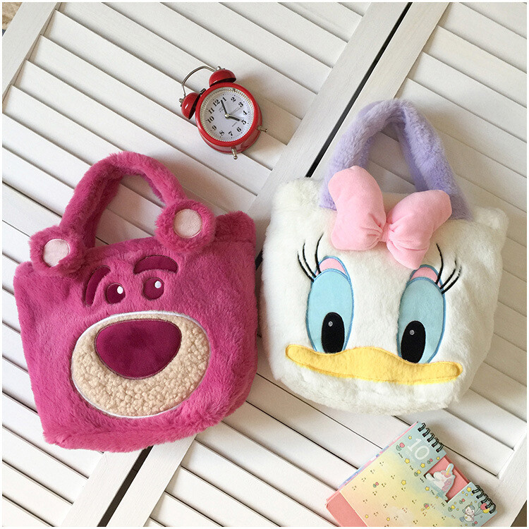 Cartoon Handbag Lotso Daisy Duck Plush Shoulder Bag Shopping Tote ...