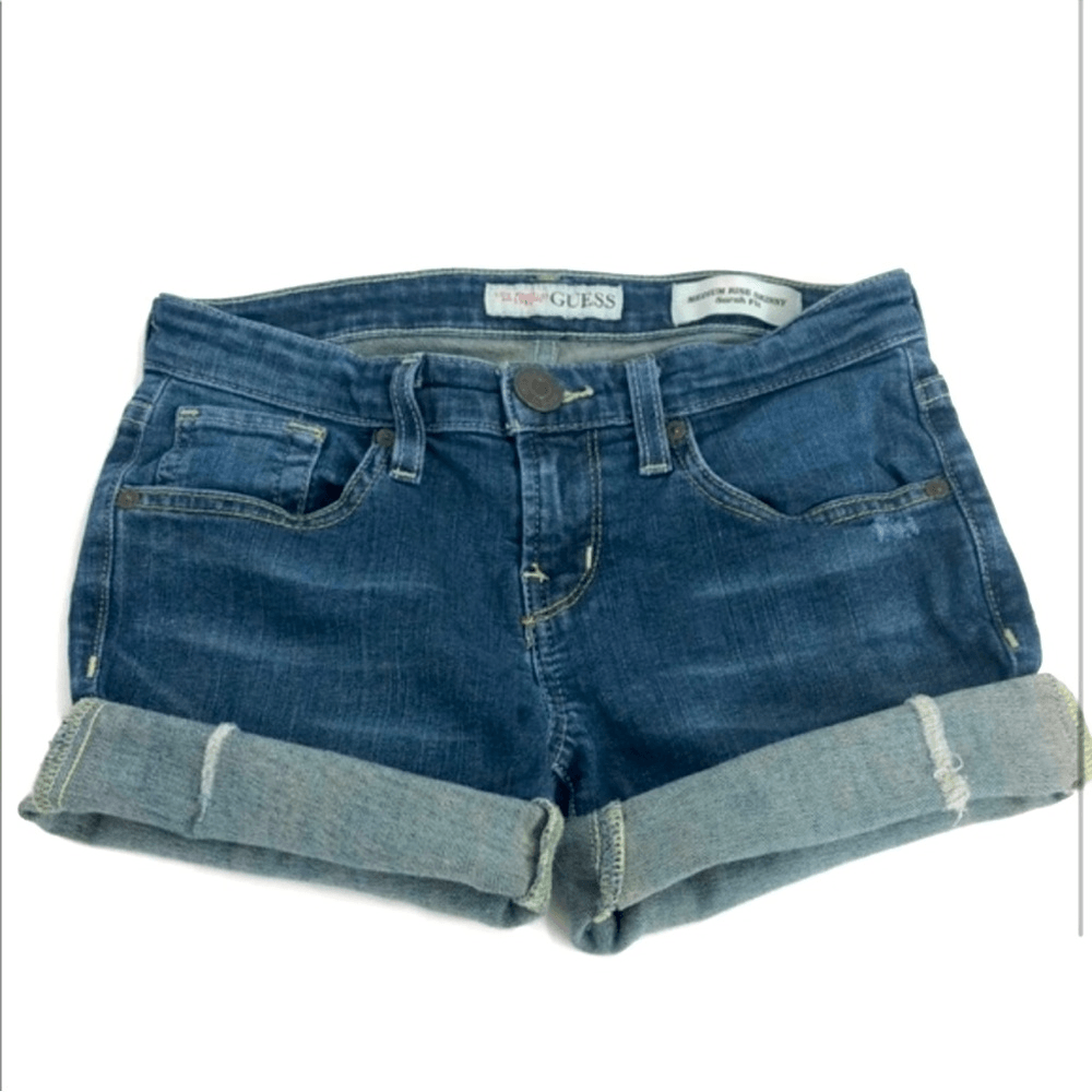Guess distressed ripped jean Cutoffs Shorts Size 25 | eBay
