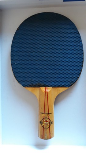 VINTAGE SHIELD BRAND TABLE TENNIS RACKET PADDLE BAT SHANGAI CHINA PING ...