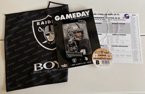 Minnesota Vikings vs Raiders Game Day Program/Roster/Field Pass/Rally ...