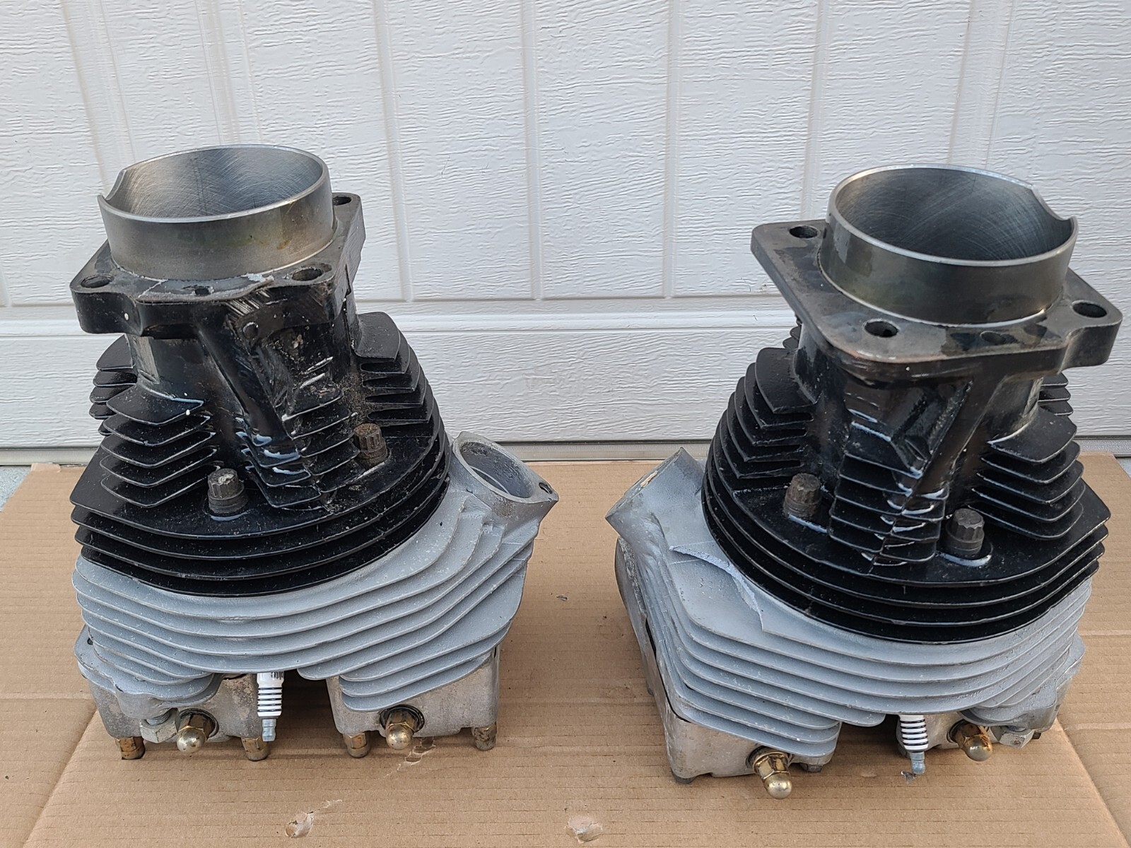 Harley Shovelhead Cylinder Heads w/Rocker Boxes 16568-78,16587-78 | eBay