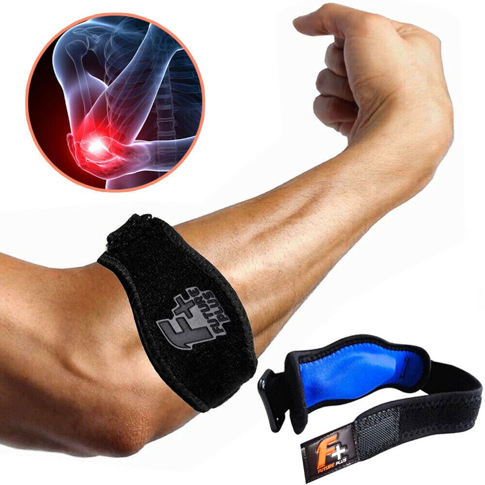 F+ Tennis Elbow Support Brace Golfers Strap Epicondylitis Arthritis Gym ...
