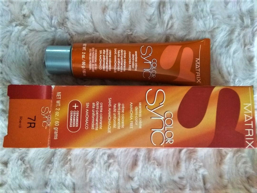 MATRIX COLOR SYNC SEAMLESS CREME DEMI-COLOR HAIRCOLOR (7R RED) 2oz ...