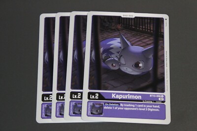 Digimon TCG (2020) - BT13-006 - 4x Kapurimon - Purple - Uncommon | eBay UK