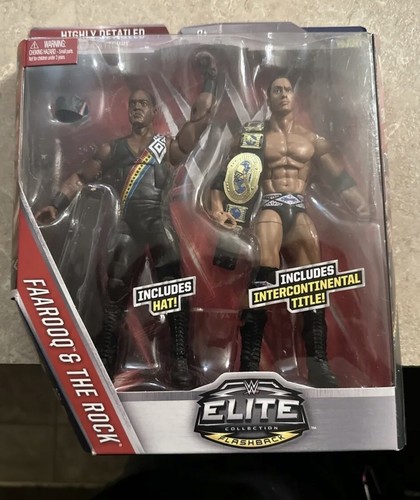 WWE Mattel Elite Rock & Farooq Nation Of Domination Wrestling Figures ...