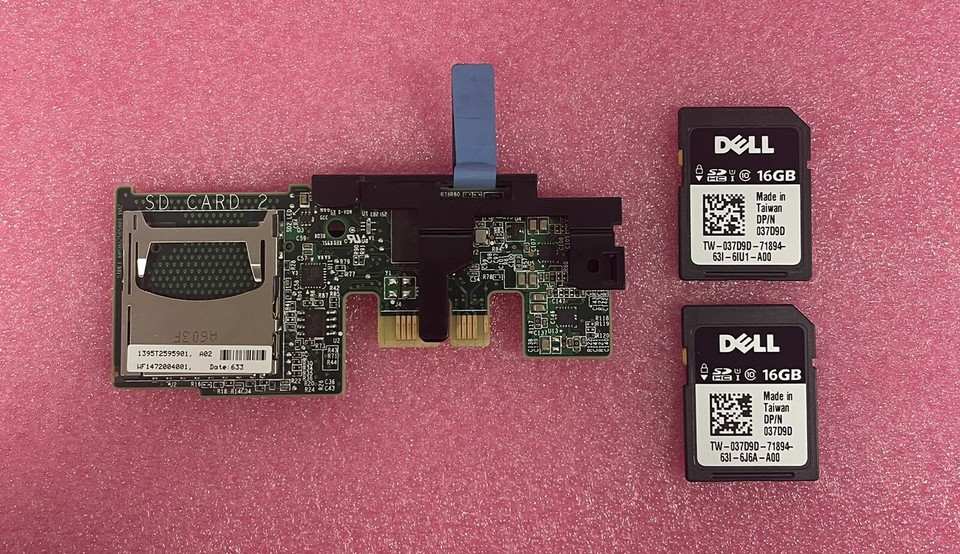 Dell Dual SD Flash Card Reader Module PowerEdge WITH 16GB SD CARD PMR79 ...