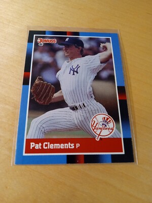 1988 Donruss #52 PAT CLEMENTS New York Yankees Baseball Card, Pitcher ...