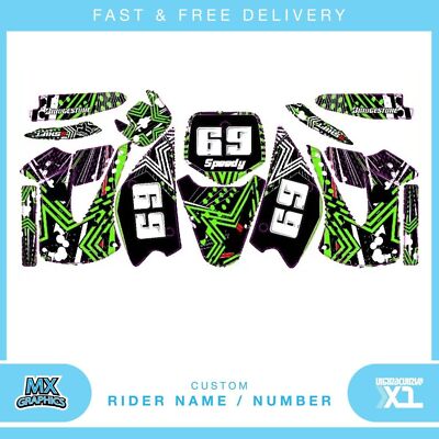 Fits Kawasaki KX 85. Custom MX Vinyl graphics, Decal Sticker Kit | eBay UK