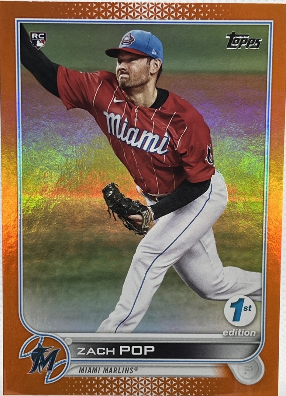 2022 Topps Series 1 1st Edition - Zach Pop #108 Orange /75 (RC) for ...
