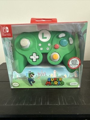 PDP Gaming Super Mario Bros Luigi GameCube Wired Fight Pad Controller ...