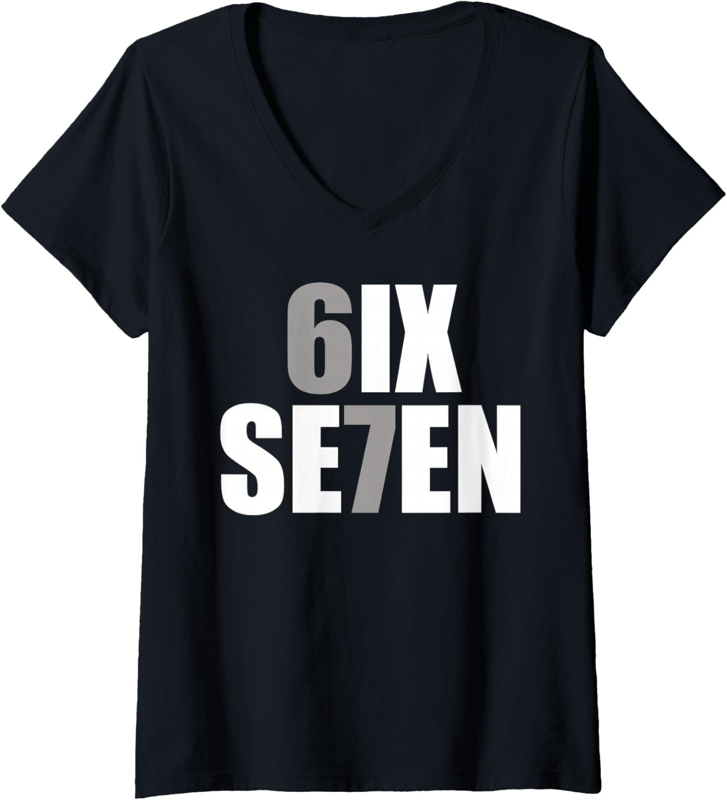 Fun Six Seven 6 7 Meme Design 6 7 Design Meme Ladies' V-Neck Tshirt | eBay