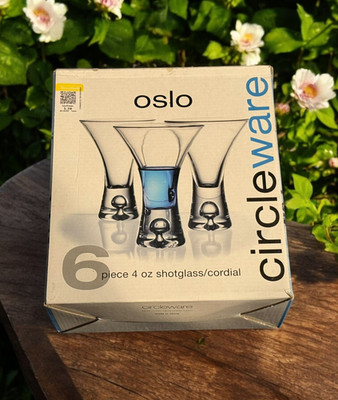 Circleware Oslo Shot Glasses Cordial Glasses 4 oz Set of 6 w/ Air ...