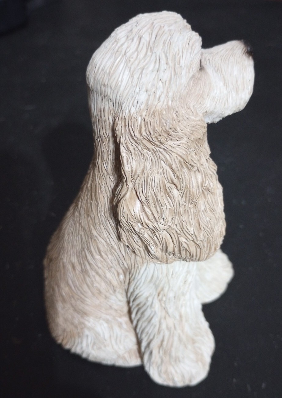 Vintage Sandicast Cocker Spaniel Dog Buff Sandra Brue Sculpture 5-1/4 ...