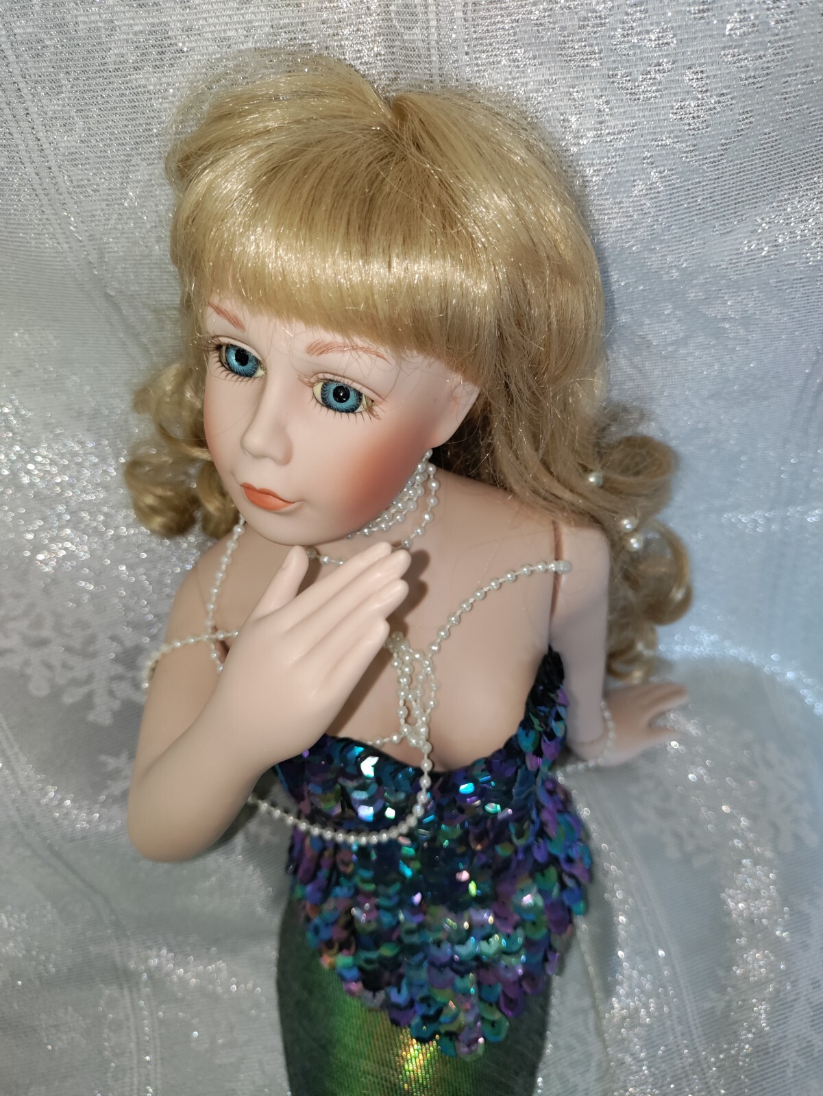 SALE ! RARE & VTG. CASSANDRA By William Tung Porcelain Mermaid Doll ...