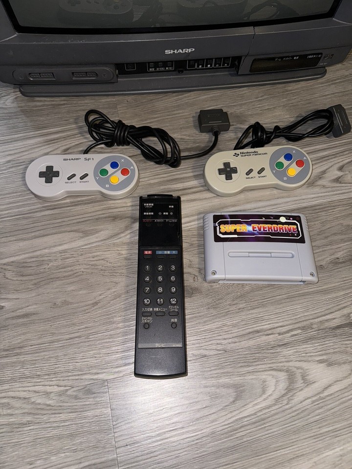 SHARP SF-1 Console System Super Famicom Color TV-SF1 Good Working ...