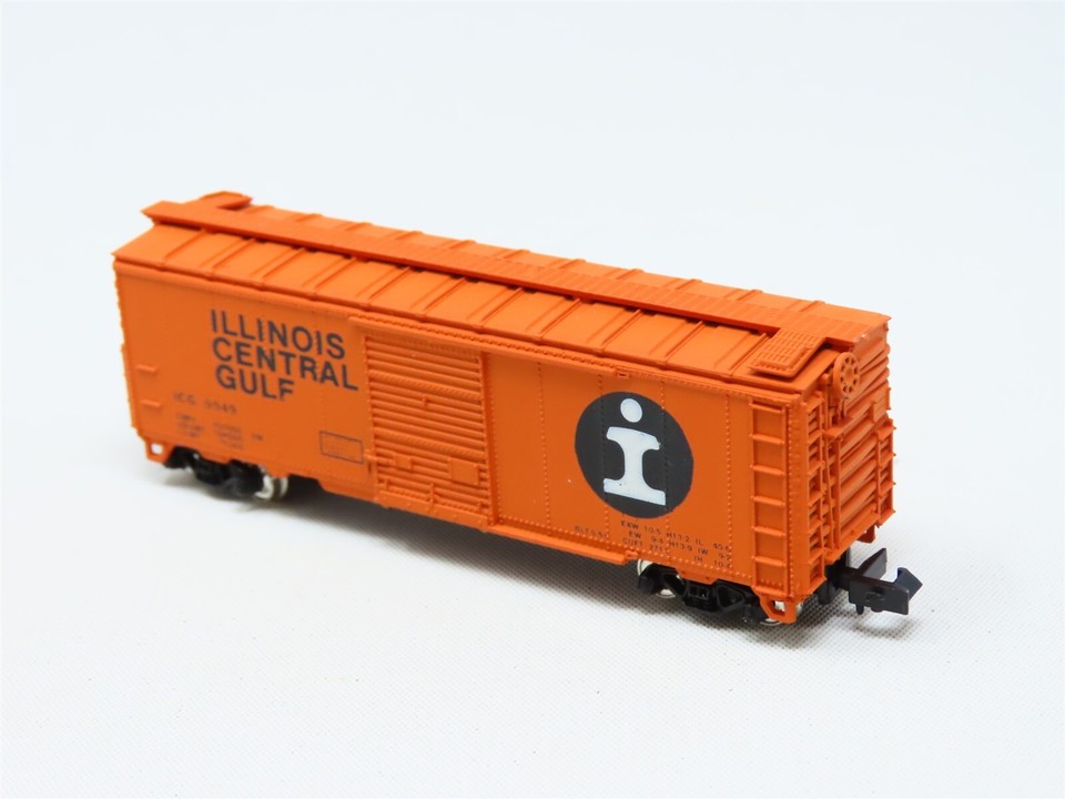 N Scale Con-Cor 0001-01004R ICG Illinois Central Gulf 40' Steel Boxcar ...