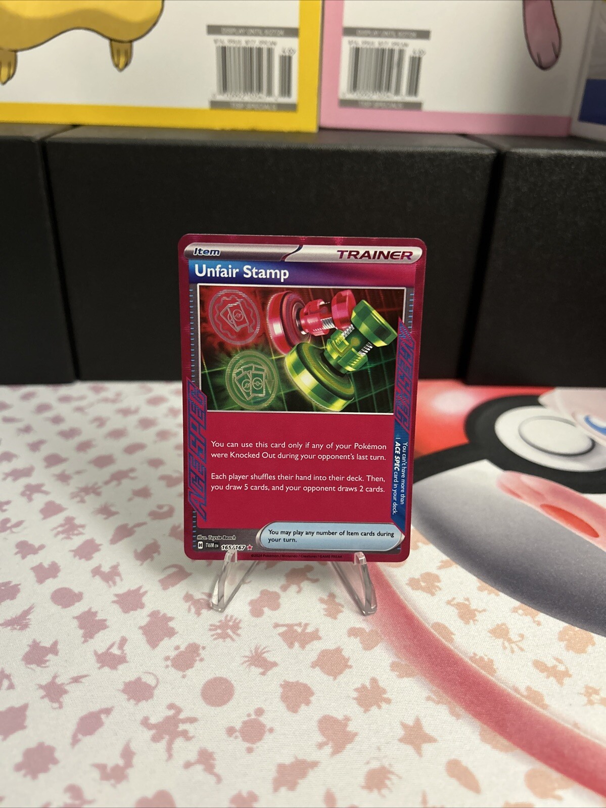 Pokémon TCG Unfair Stamp Scarlet & Violet-Twilight Masquerade 165/167 ...