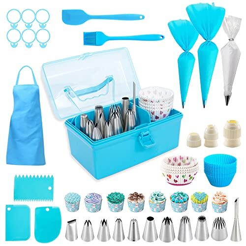 Cake Decorating Kit 161-Piece Icing Piping Tips and Bags Set,Baking Tools with | eBay